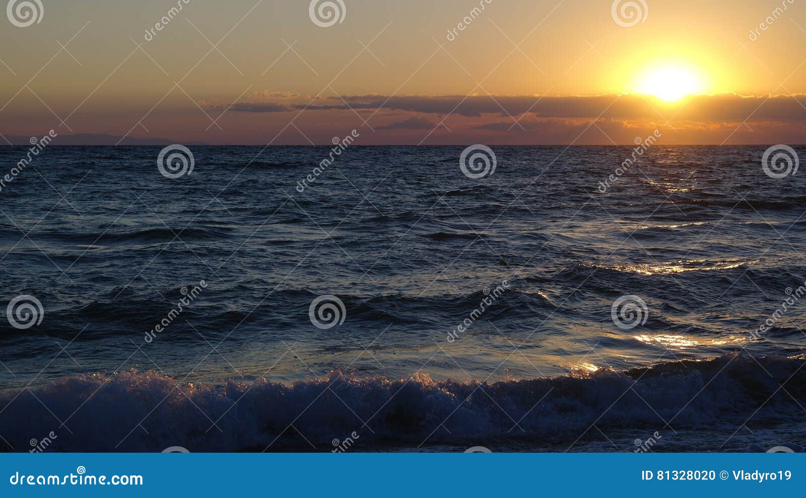 Sunrise from the waves stock photo. Image of travel, yellow - 81328020