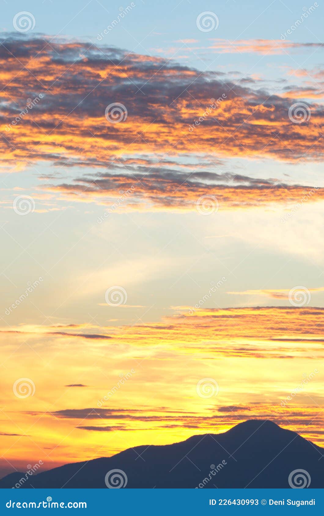 Sunrise at West Java Volcanoes, Indonesia Stock Image - Image of ...