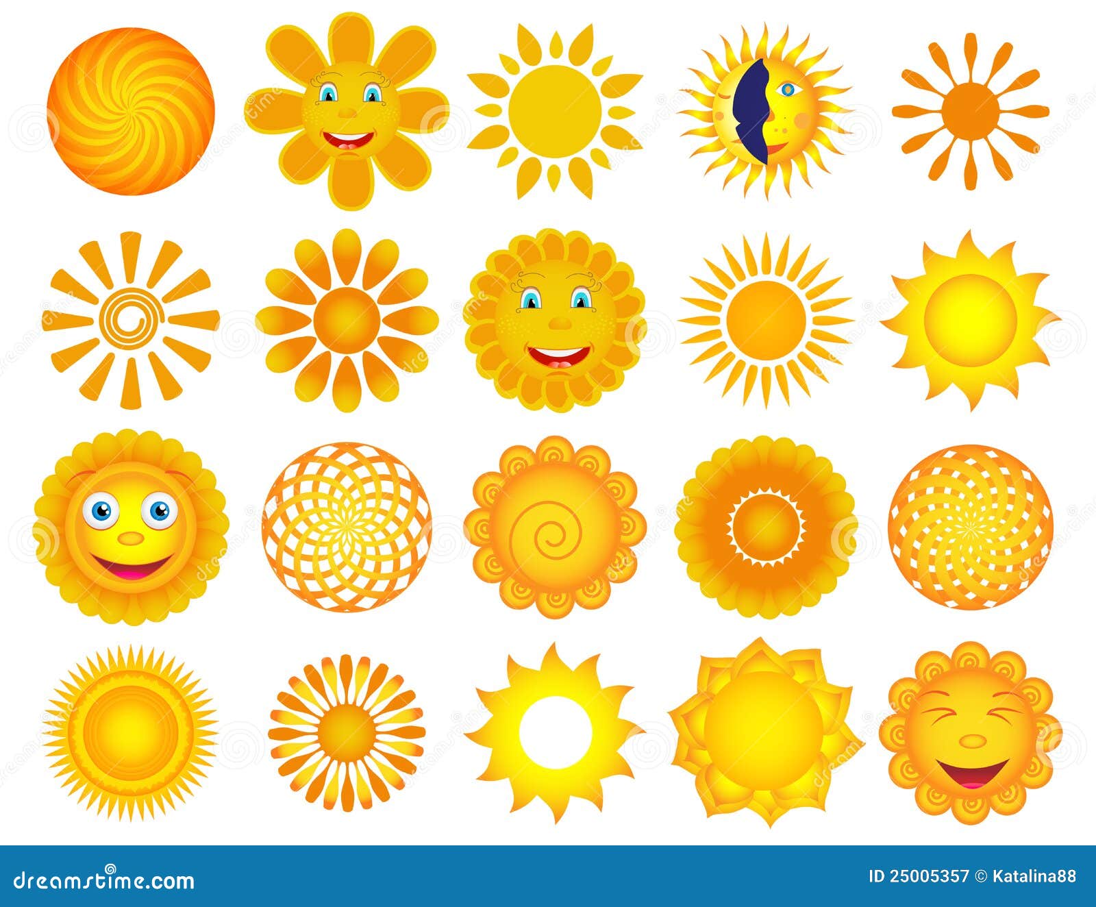 Suns stock vector. Illustration of light, clip, icon - 25005357