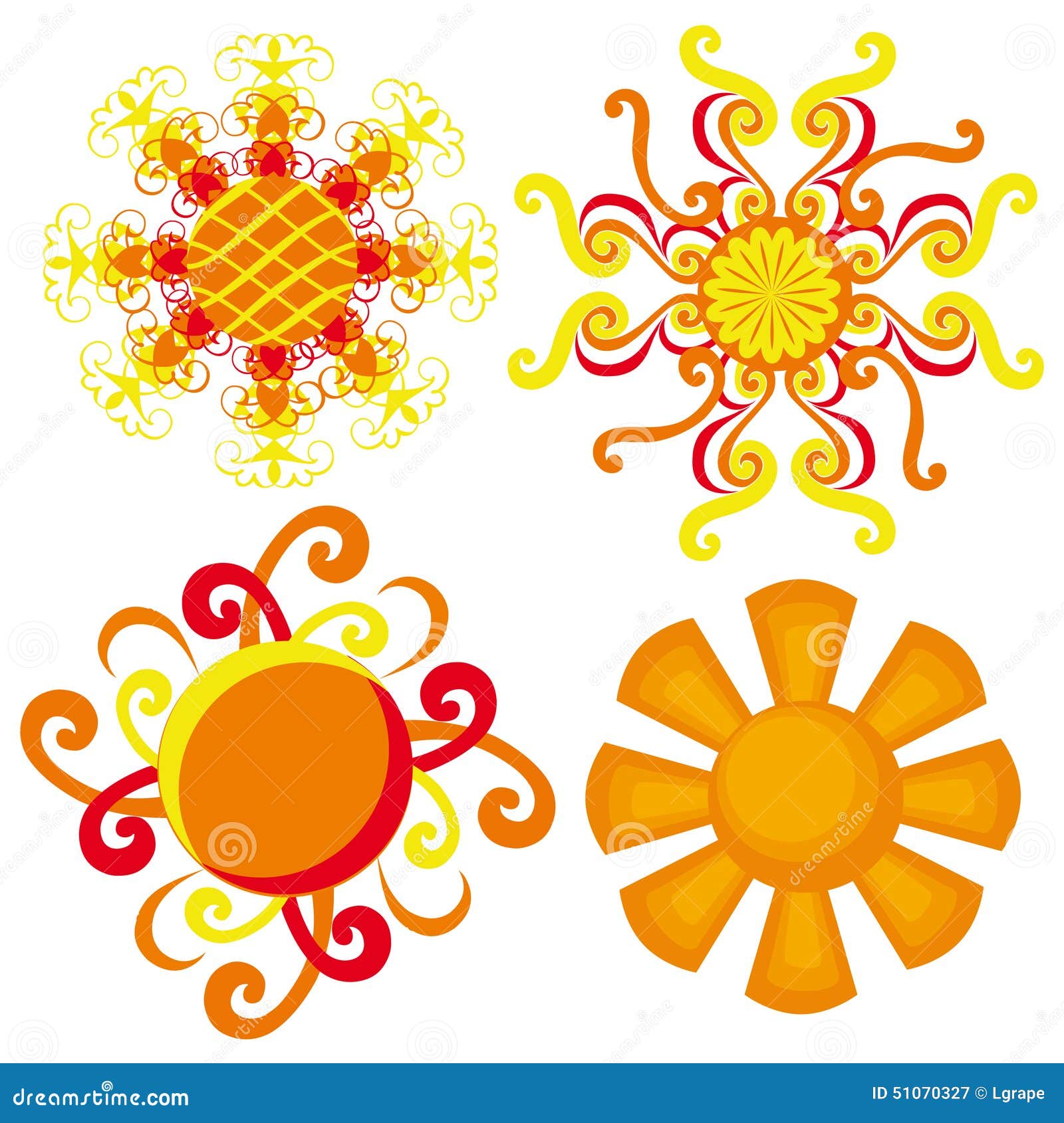 Suns. Decorative Sun on a White Background Stock Vector - Illustration ...