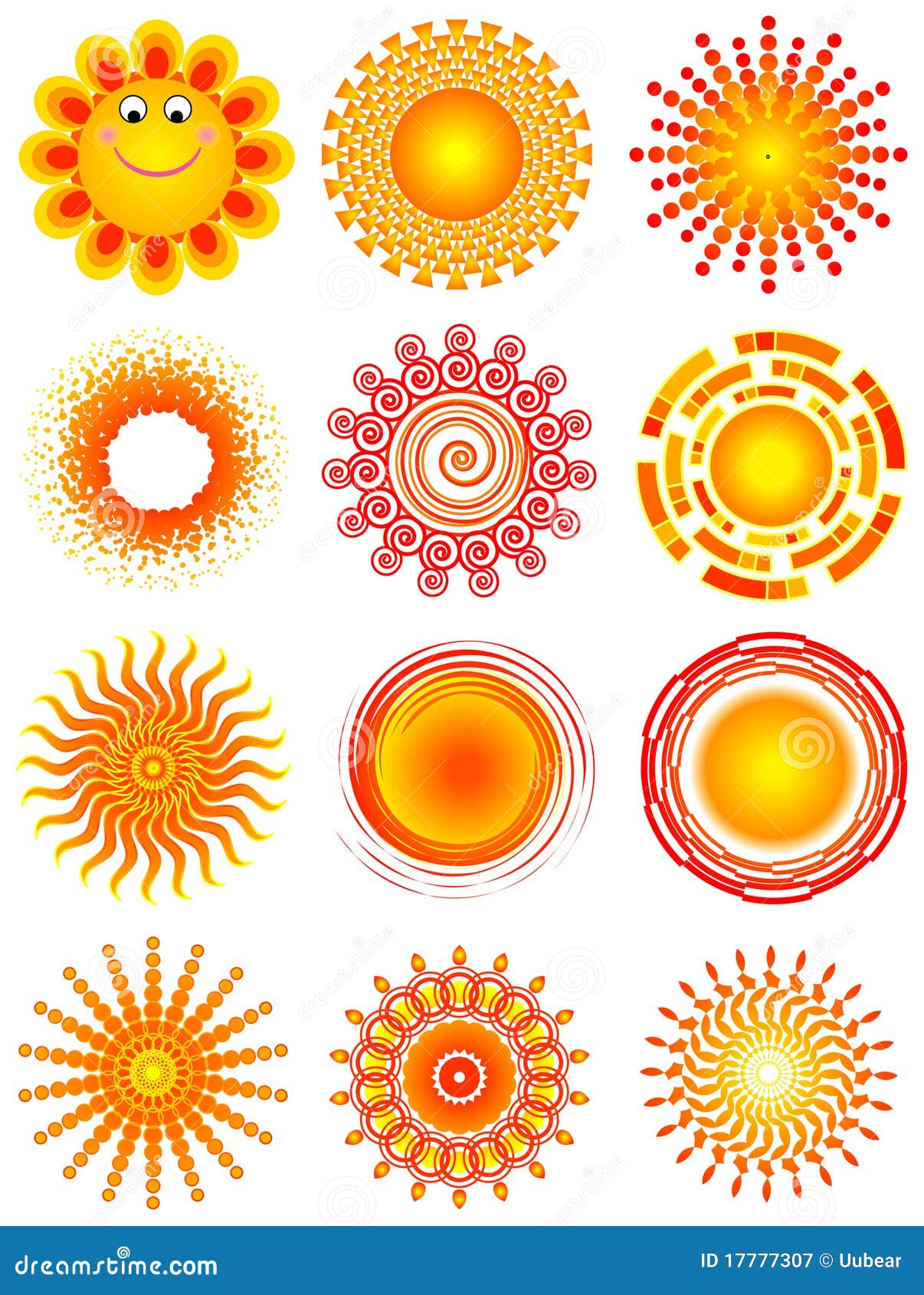 Suns. Elements for design stock vector. Illustration of shine - 17777307