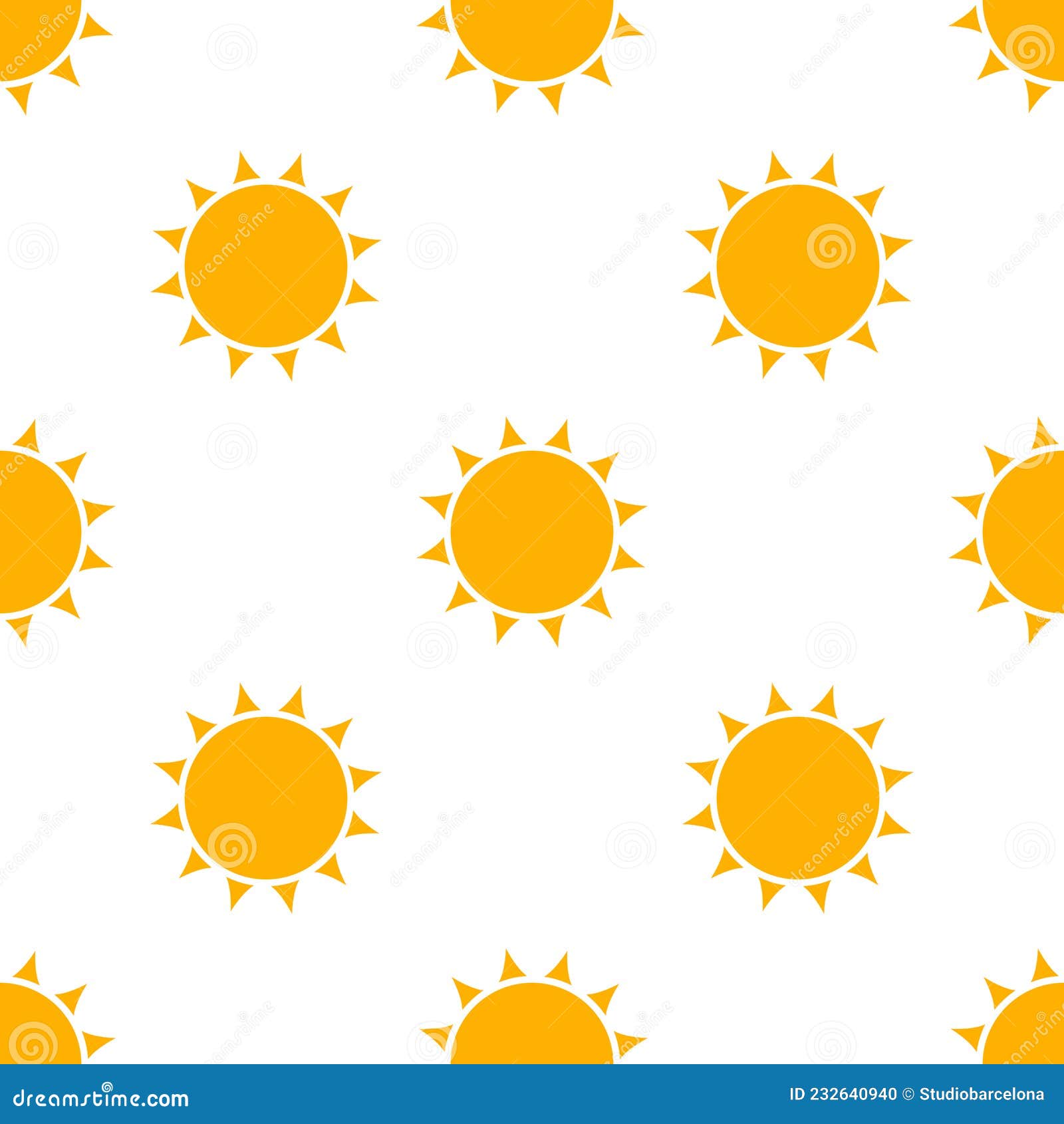 Suns Seamless Pattern. Sun Wallpaper Stock Vector - Illustration of ...