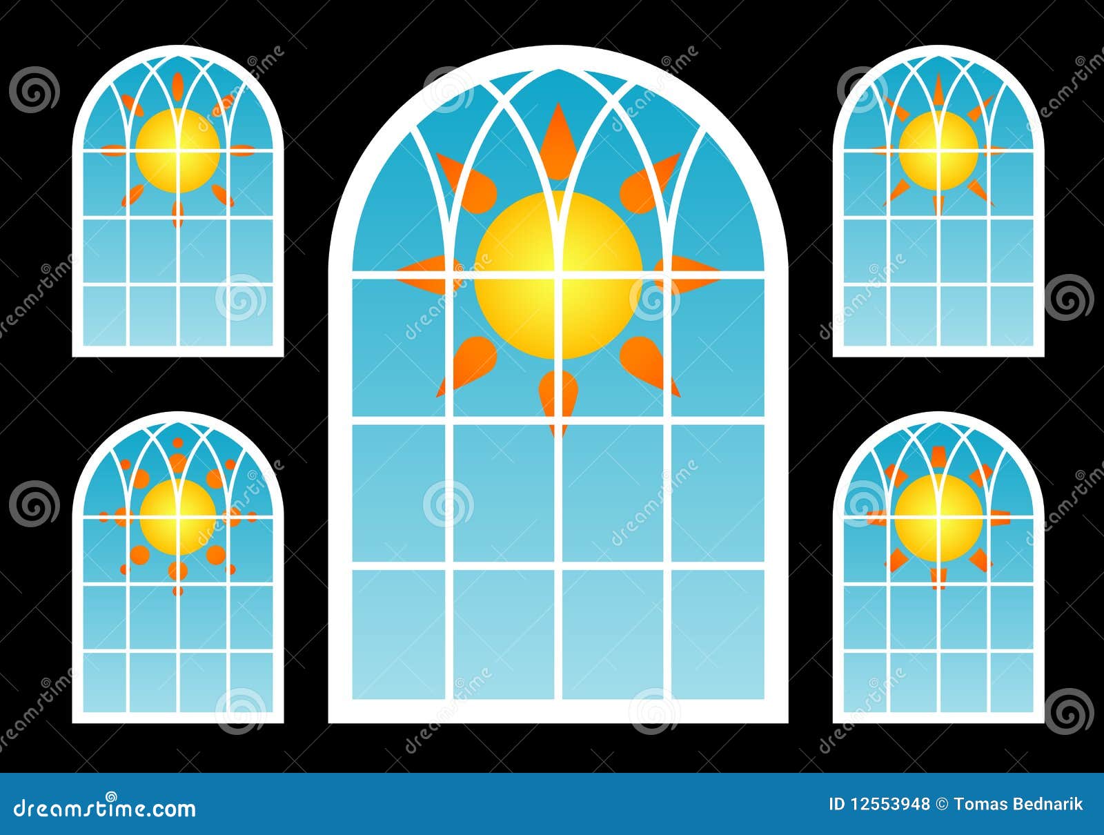 Suns windows stock vector. Illustration of pattern, isolated - 12553948