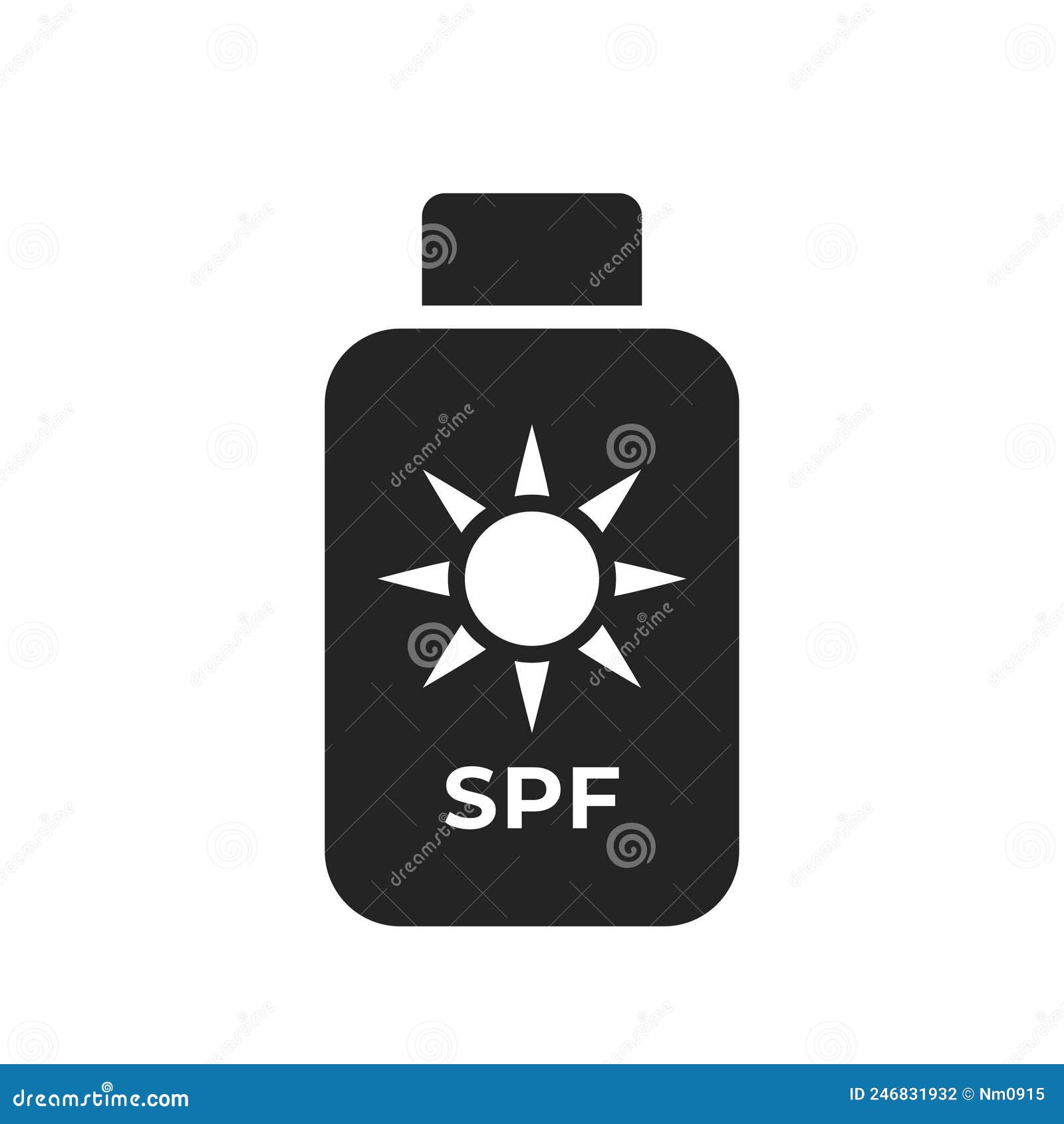 Sunscreen Icon. Summer and Beach Rest Symbol Stock Vector ...