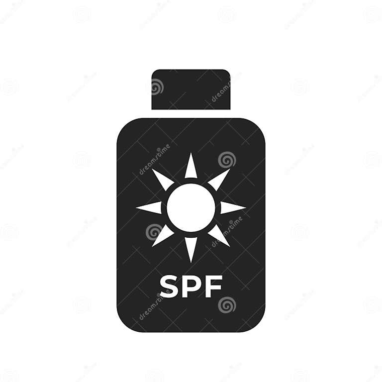 Sunscreen Icon. Summer and Beach Rest Symbol Stock Vector ...