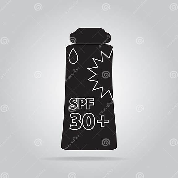 Sunscreen lotion icon stock vector. Illustration of icon - 123636441