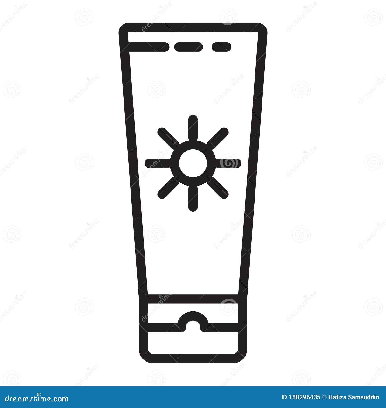 Sunscreen Lotion. Vector Illustration Decorative Design Stock Vector ...