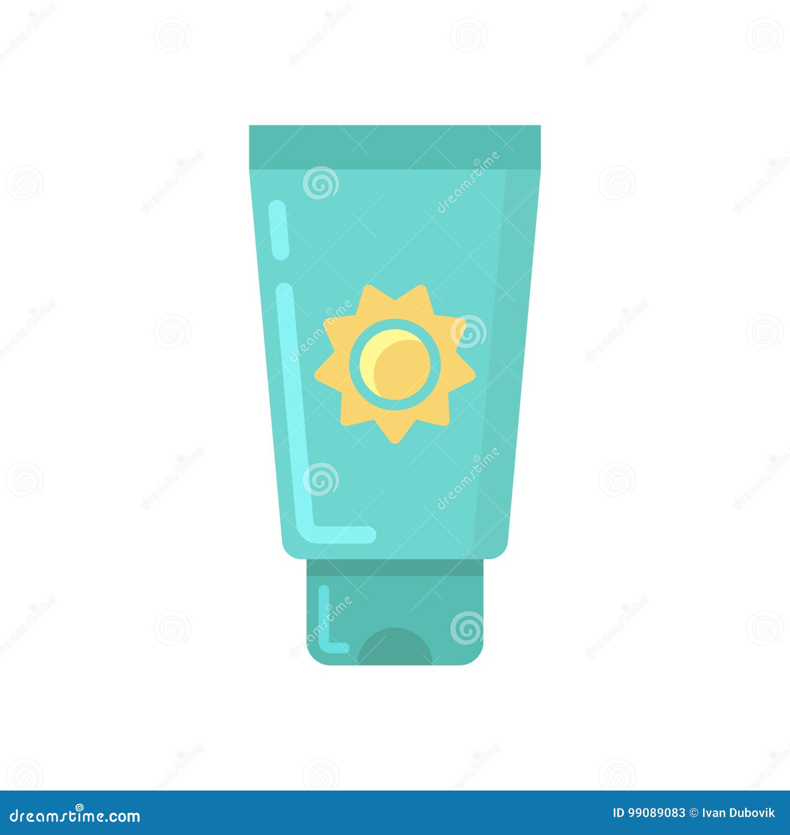 Sunscreen Tube Outline Isolated Icon On White Background. Sun ...
