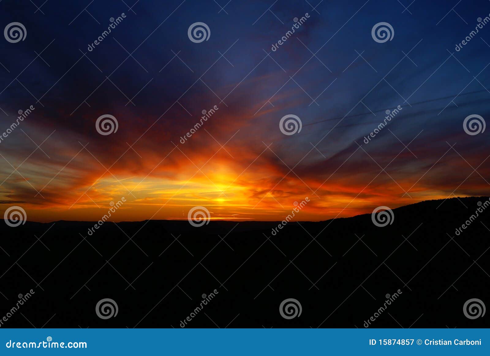 Sunset stock image. Image of evening, lights, light, color - 15874857
