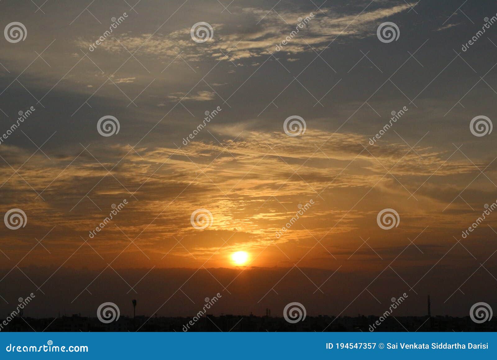 Sunset Golden Hour with Sky Stock Image - Image of country, evening ...
