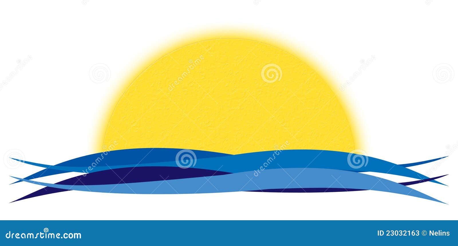 Sunset stock illustration. Illustration of yellow, logo - 23032163