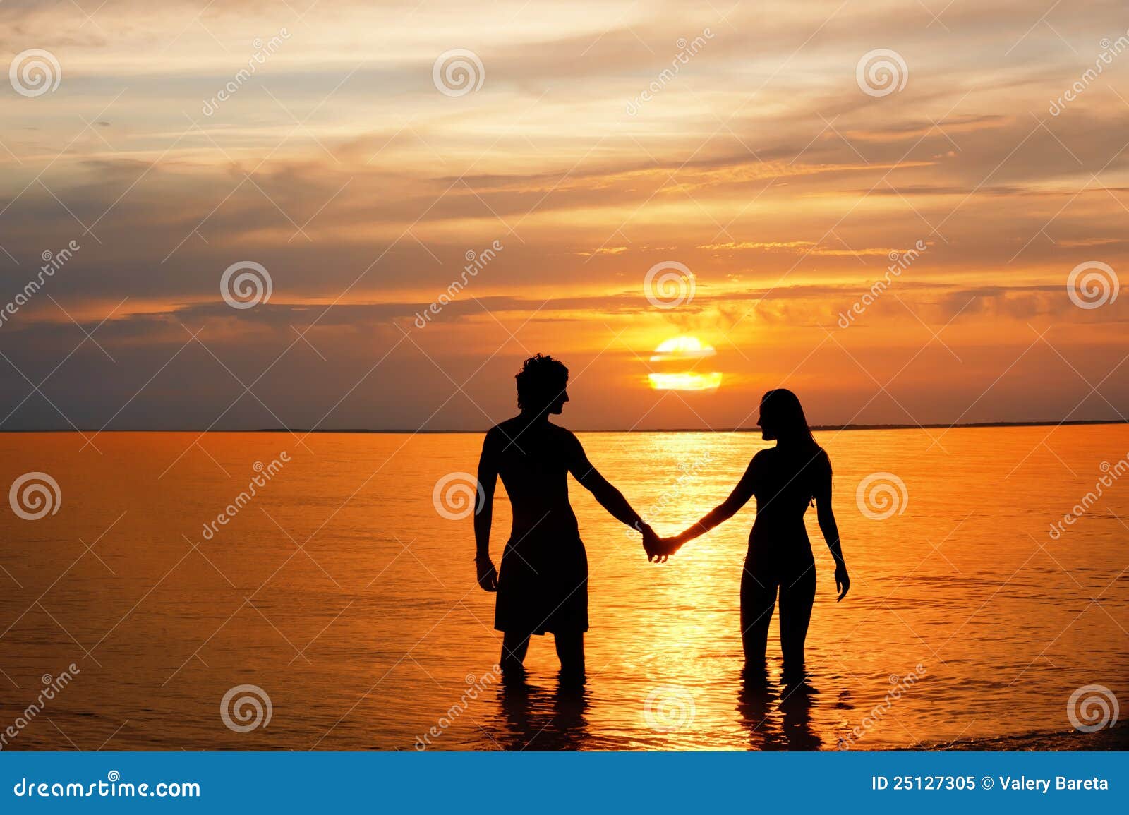 Sunset stock image. Image of adult, landscape, couple - 25127305