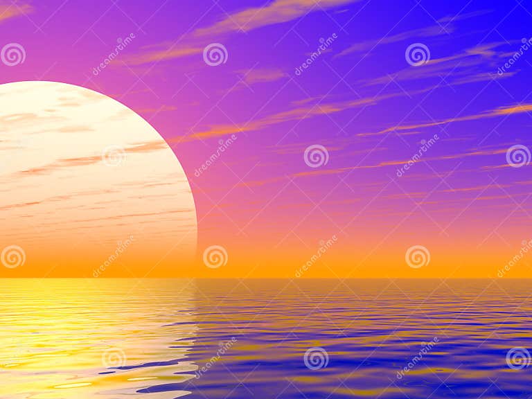 Sunset stock illustration. Illustration of blue, horizon - 3006551