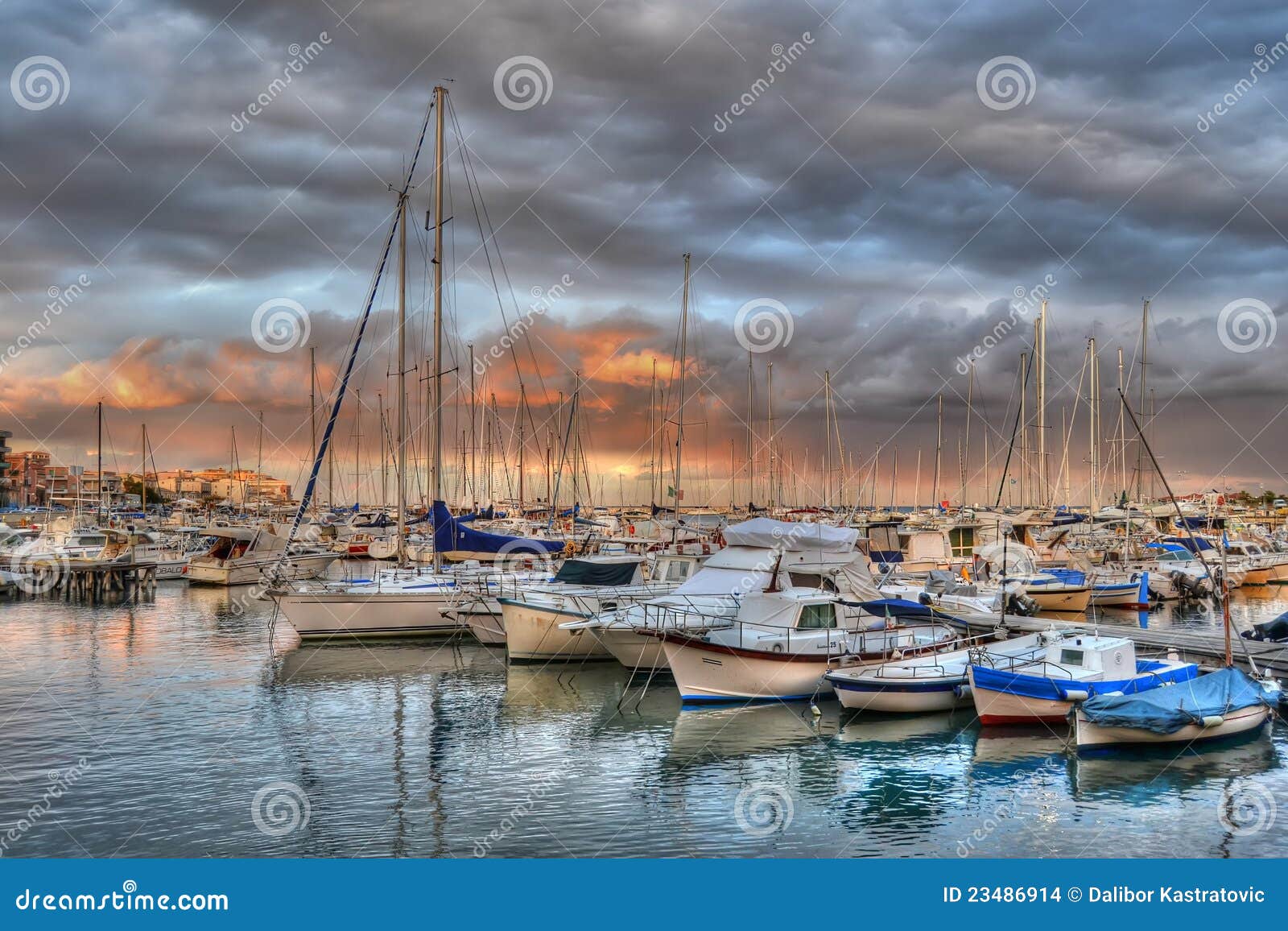 Sunset above marina stock photo. Image of dark, marina - 23486914