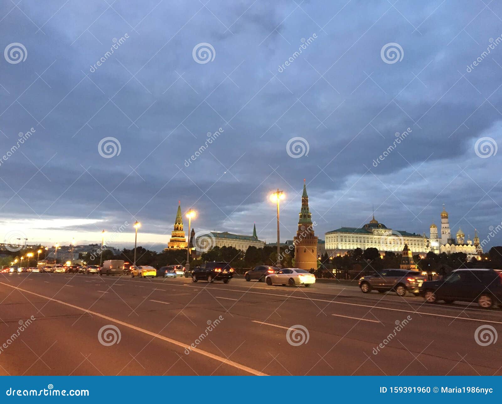 Sunset Above Moskva River and Kremlin during Fall in Moscow in Russia ...