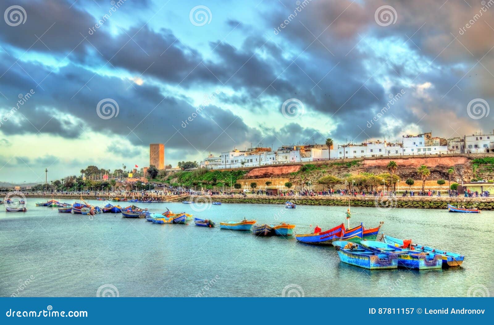 Sunset Above Rabat and the Bou Regreg River, Morocco Stock Image ...