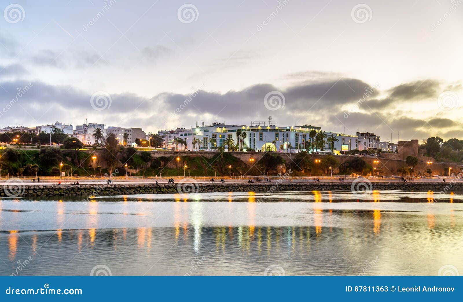 Sunset Above Rabat and the Bou Regreg River, Morocco Stock Image ...