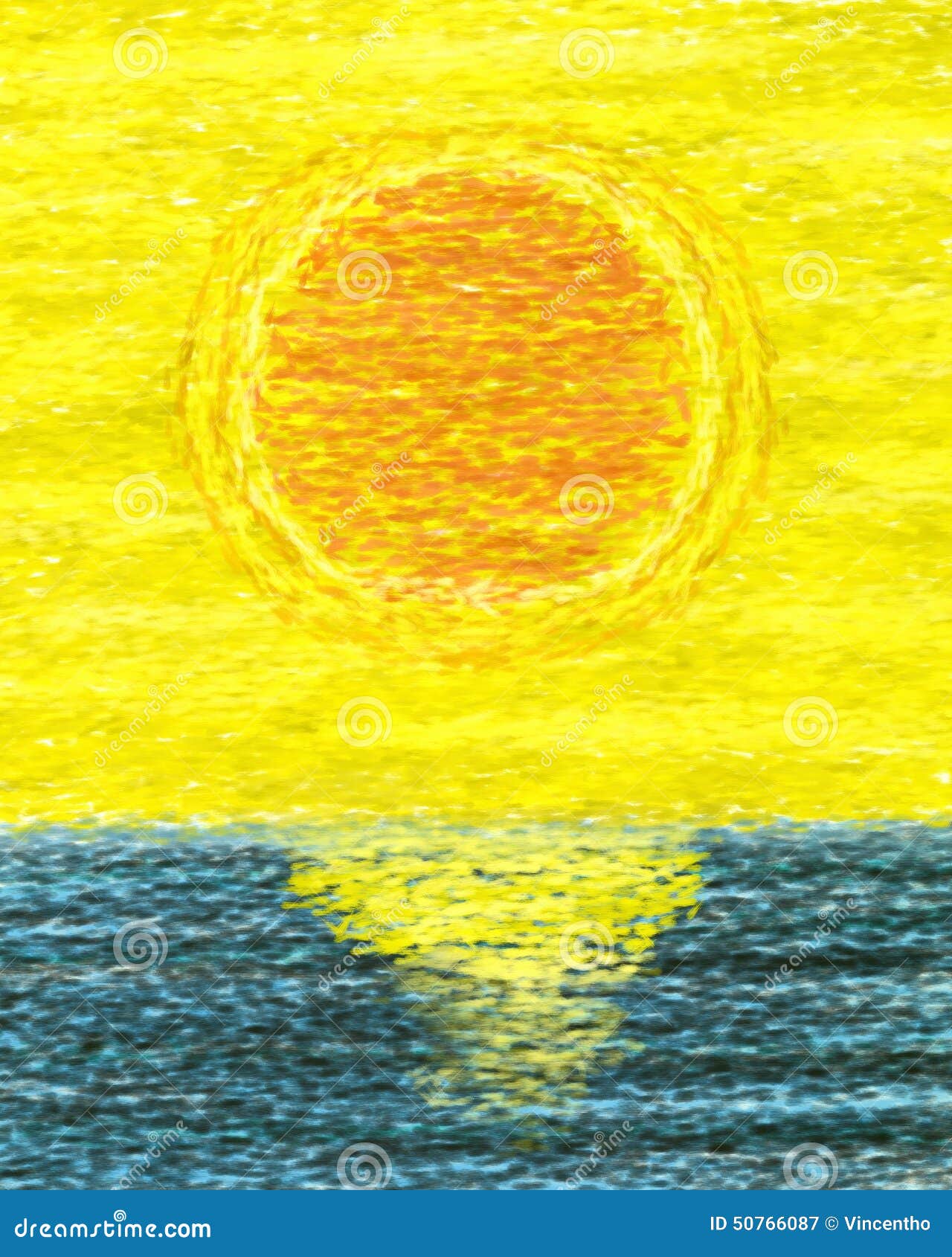 Sunset Abstract Painting stock illustration. Illustration of paint ...