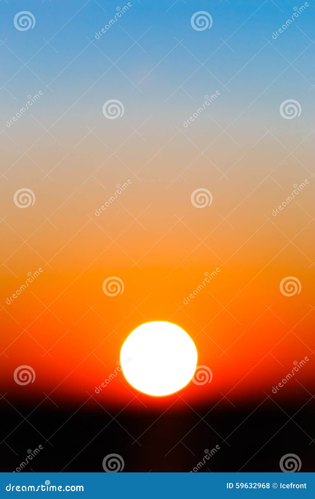 Sunset Abstract with Sun and Gradient Sky Stock Photo - Image of ...