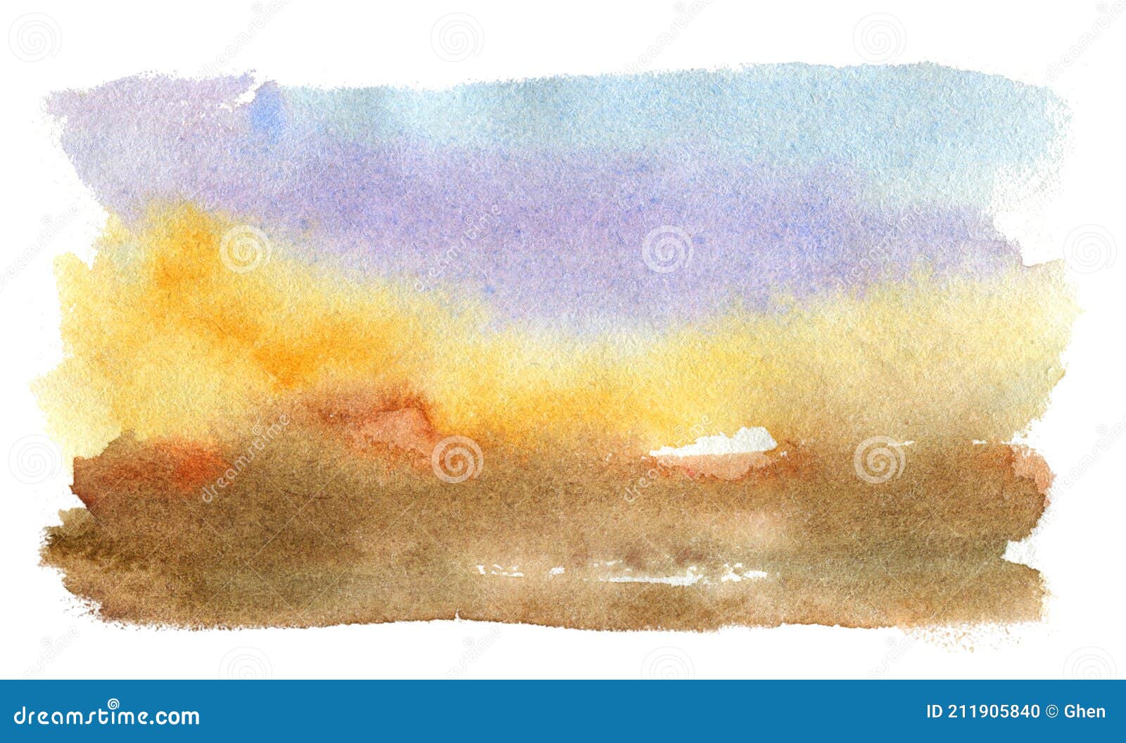 Sunset Abstract Watercolor Painting Splash Stock Photo - Image of drawn ...
