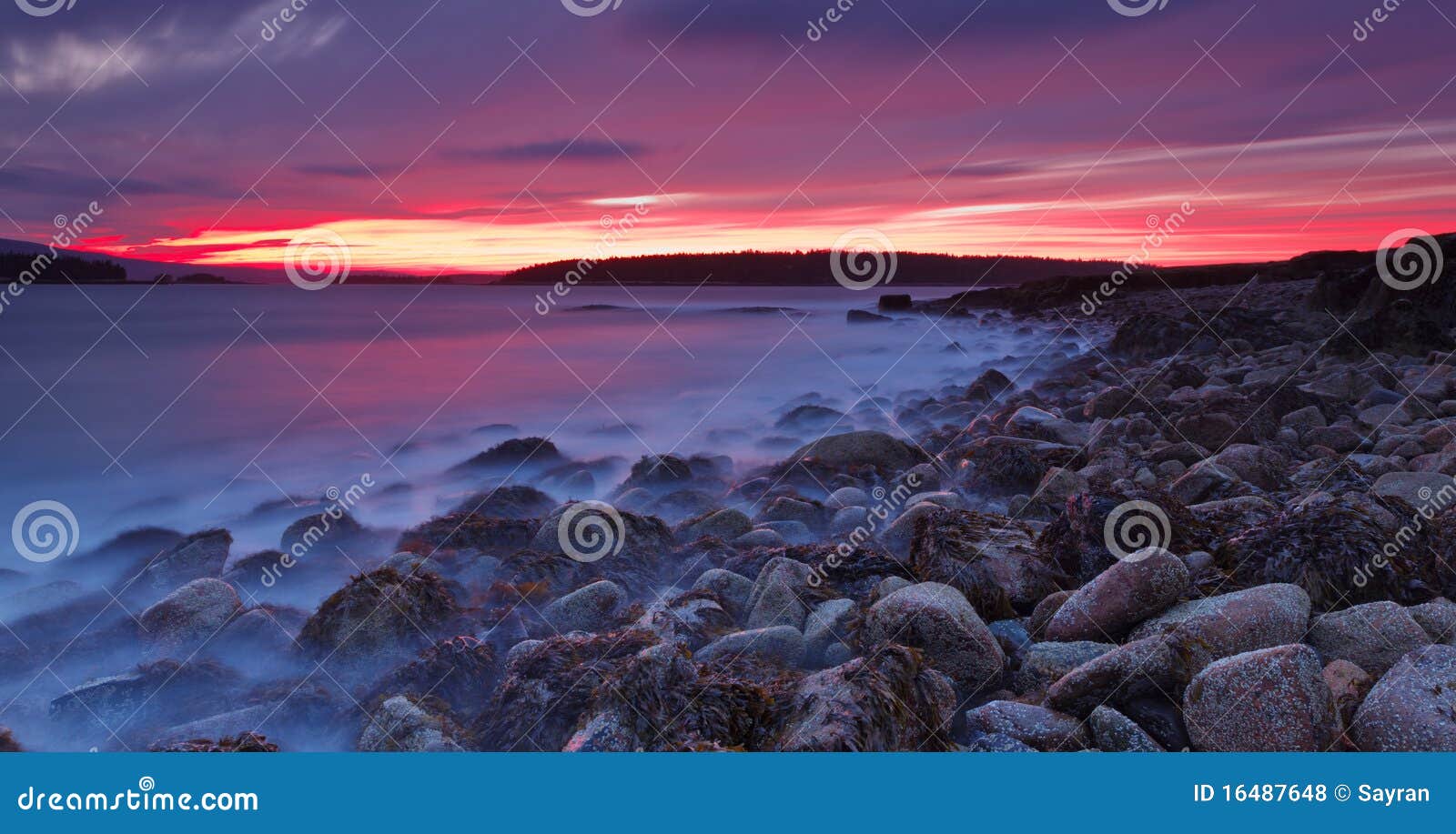 Sunset in Acadia stock photo. Image of harbor, thunder - 16487648