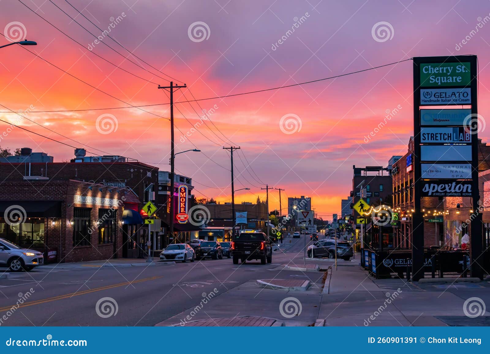 Sunset Afterglow Over Tulsa Downtown Editorial Photo - Image of ...