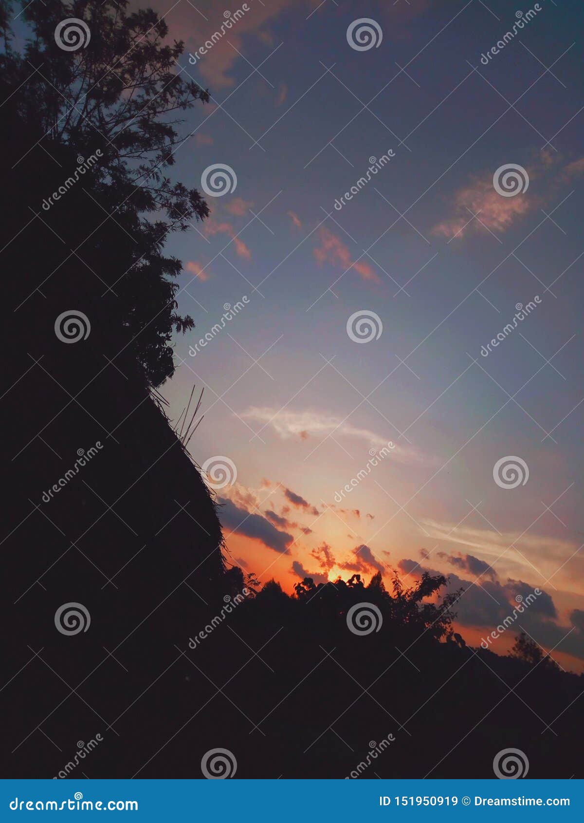 Sunset in the Afternoon Hours really Awesome Staff Stock Image - Image ...