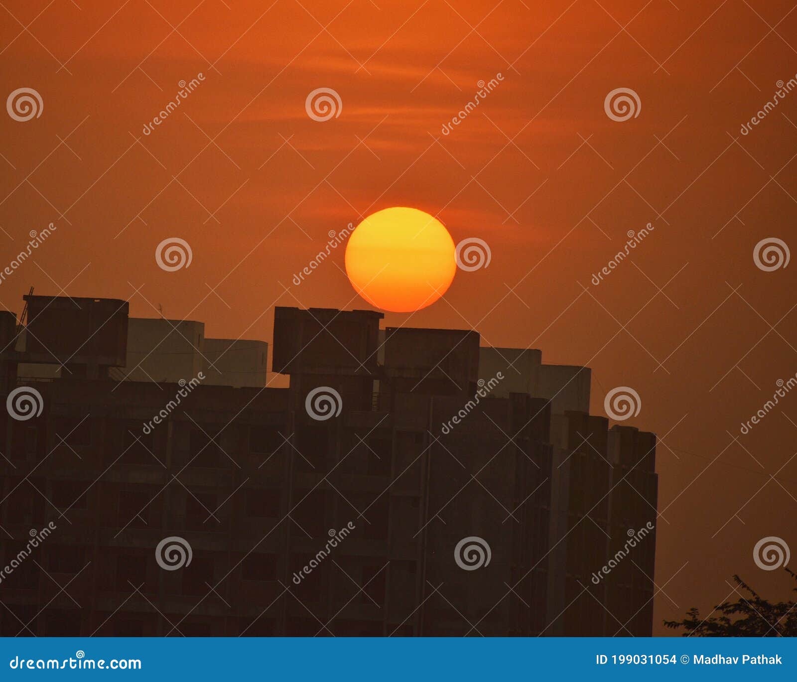 Sunset at Ahmedabad stock photo. Image of afterglow - 199031054