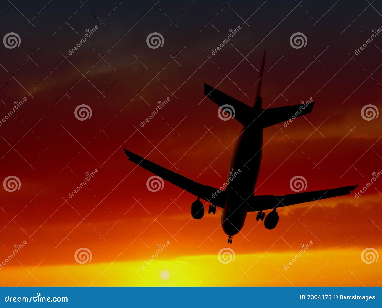 Sunset Airplane stock image. Image of arrival, travel - 7304175