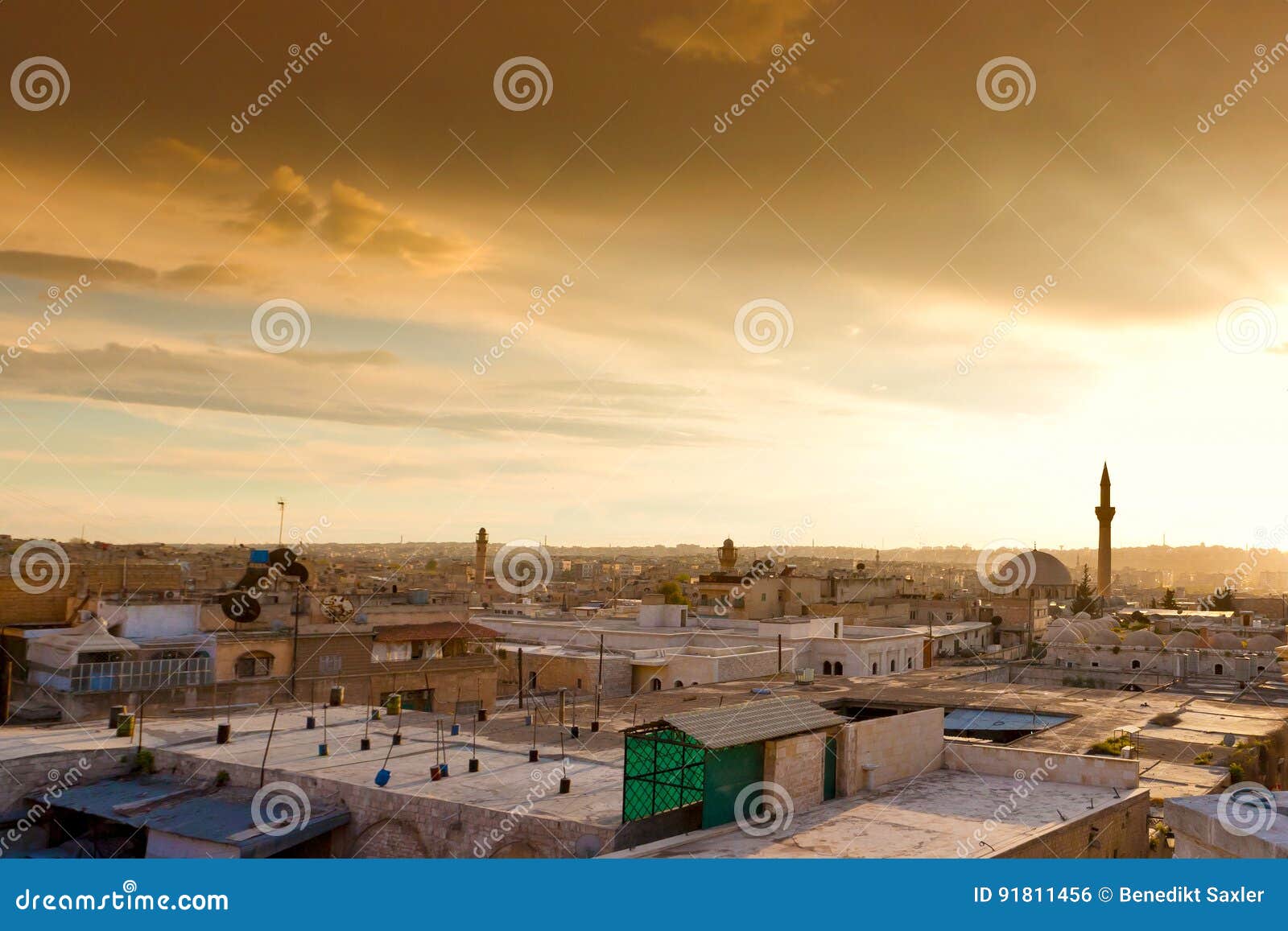 Sunset in Aleppo Syria Right before Civil War in 2011 Stock Photo ...