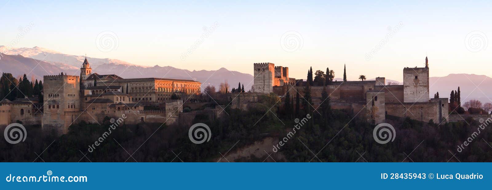 Sunset at Alhambra stock image. Image of europe, outdoors - 28435943