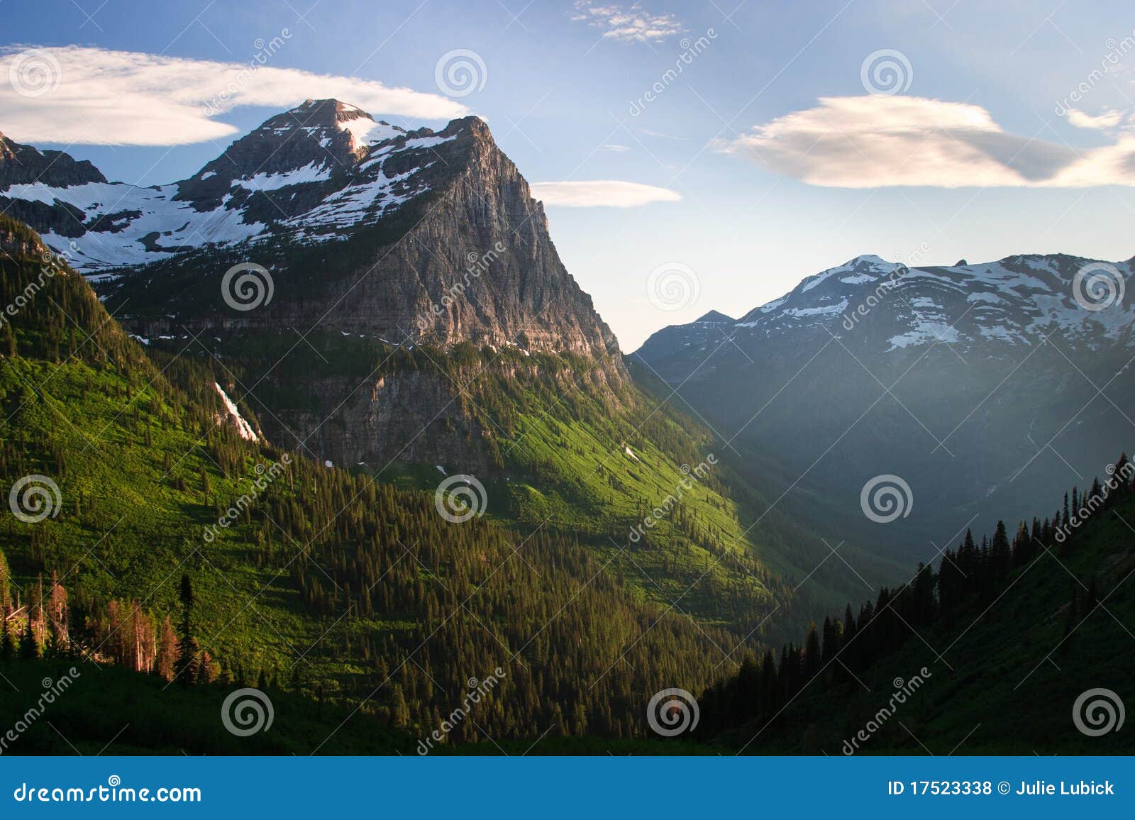 Sunset Along Going To the Sun Road, Glacier Stock Photo - Image of ...