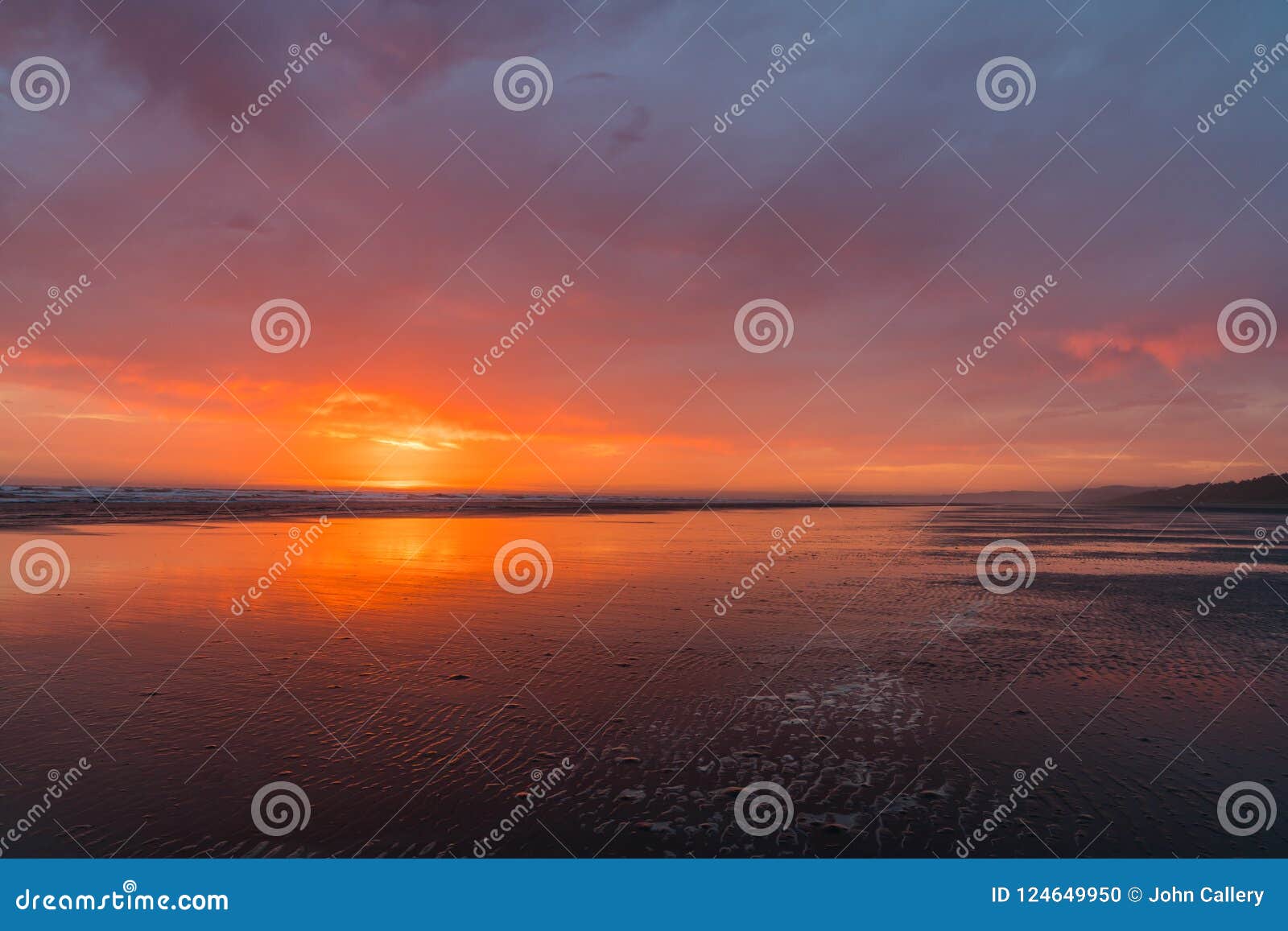 Sunset at Moclips Washington State Stock Photo - Image of horizon ...