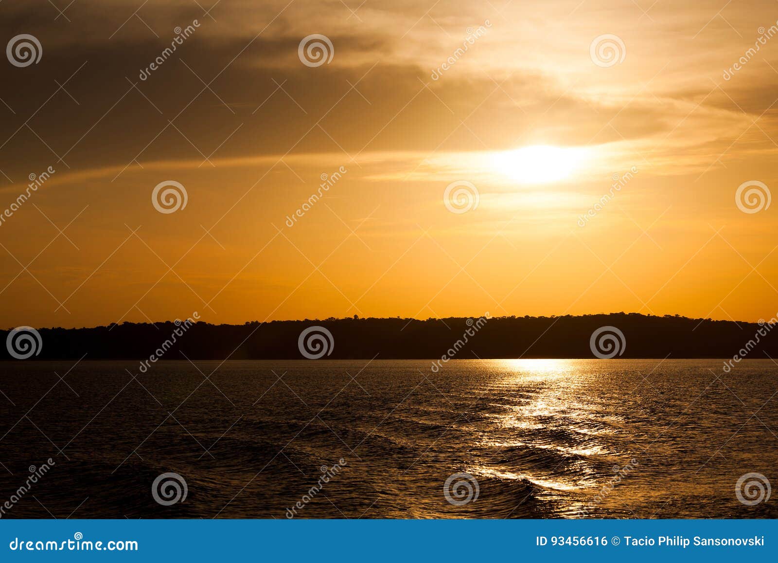 Sunset on Amazon river stock photo. Image of sunset, river - 93456616