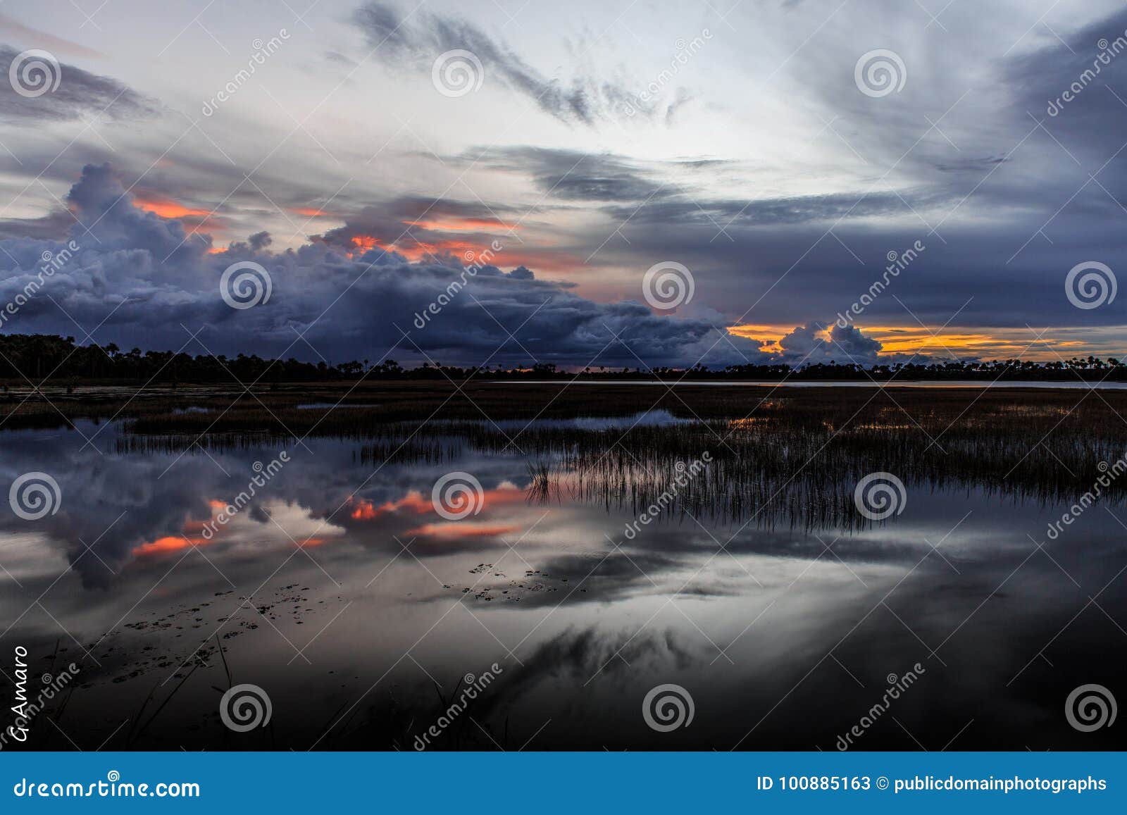 Sunset In The Amazon Storm Picture. Image: 100885163