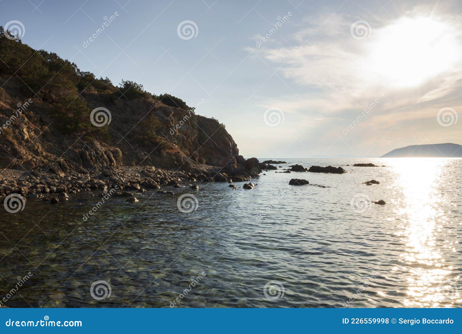 Sunset on Anavyssos Beach in Athens Stock Photo - Image of beach, shore ...