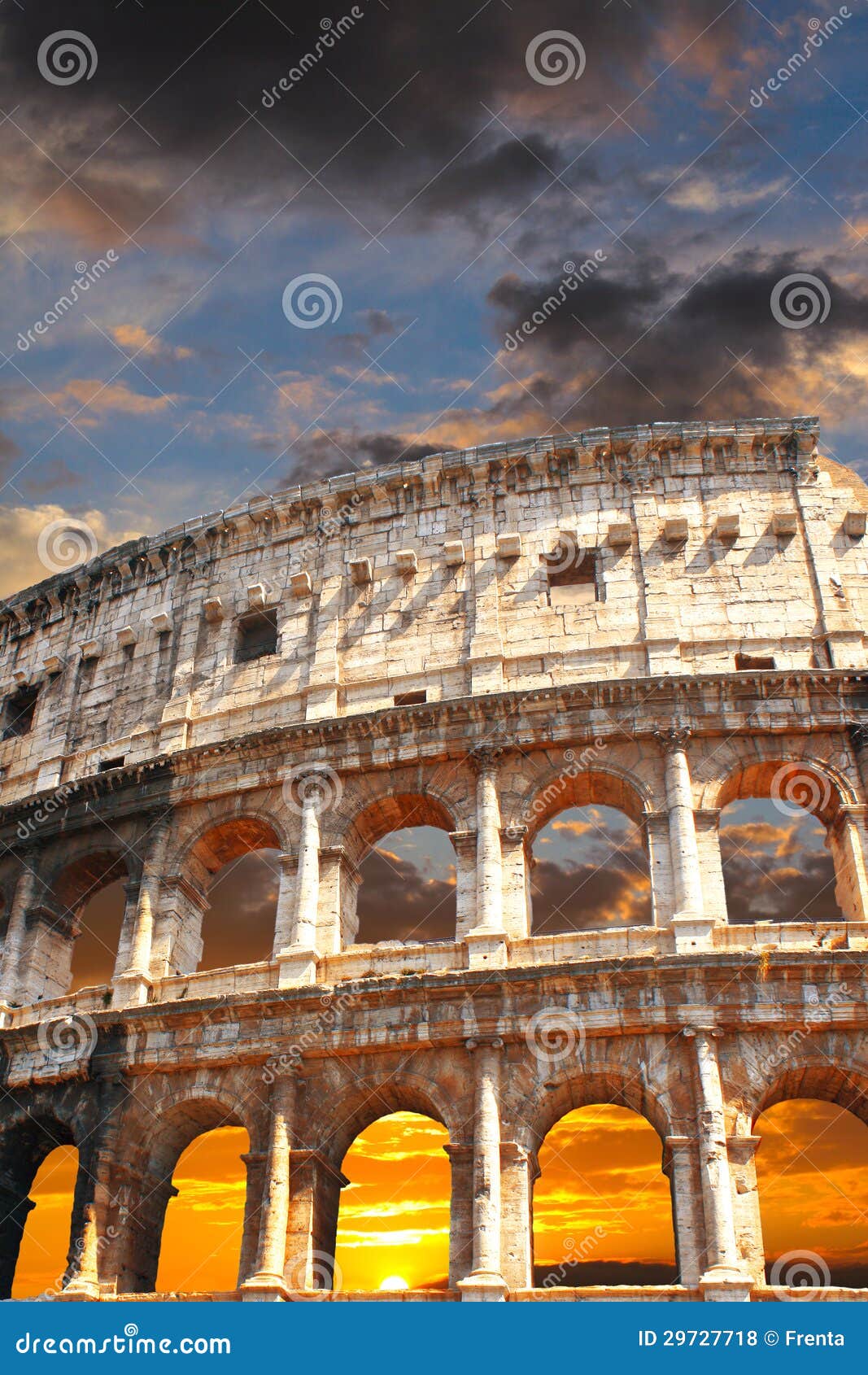 Coliseum, Rome stock photo. Image of gladiatorial, cloud - 29727718