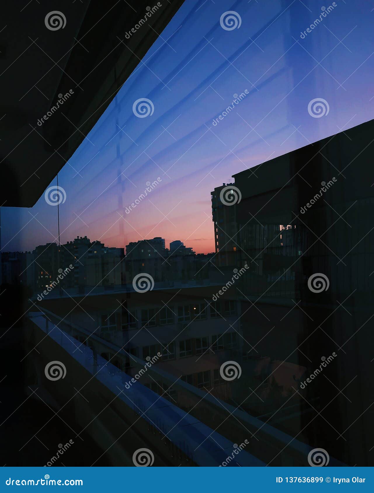 Sunset in the apartment stock image. Image of processed - 137636899