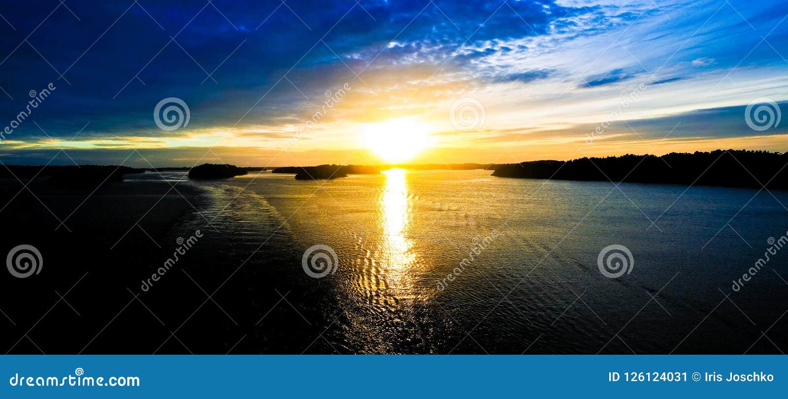 Swedish Archipelago Sea at Sunset Stock Image - Image of raft, beach ...
