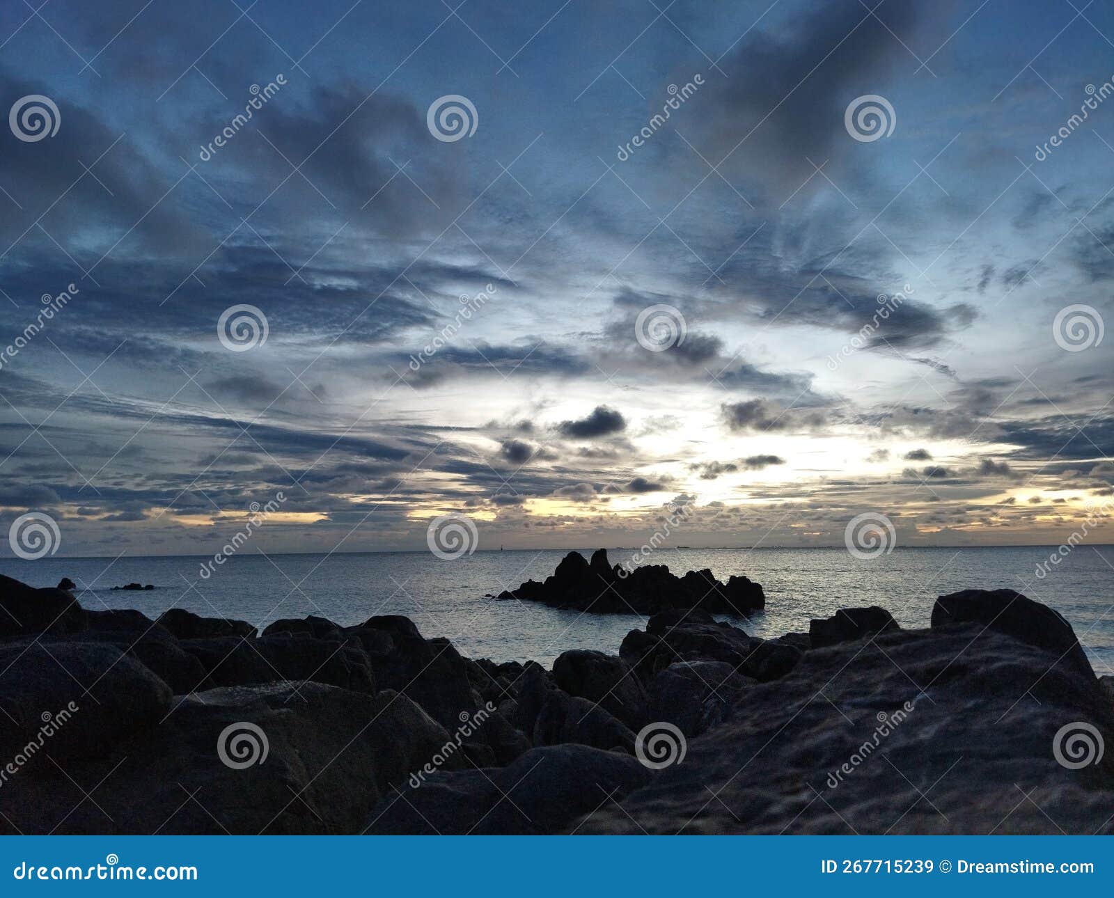 Sunset on Asmara Beach, Bangka Island, Indonesia Stock Image - Image of ...