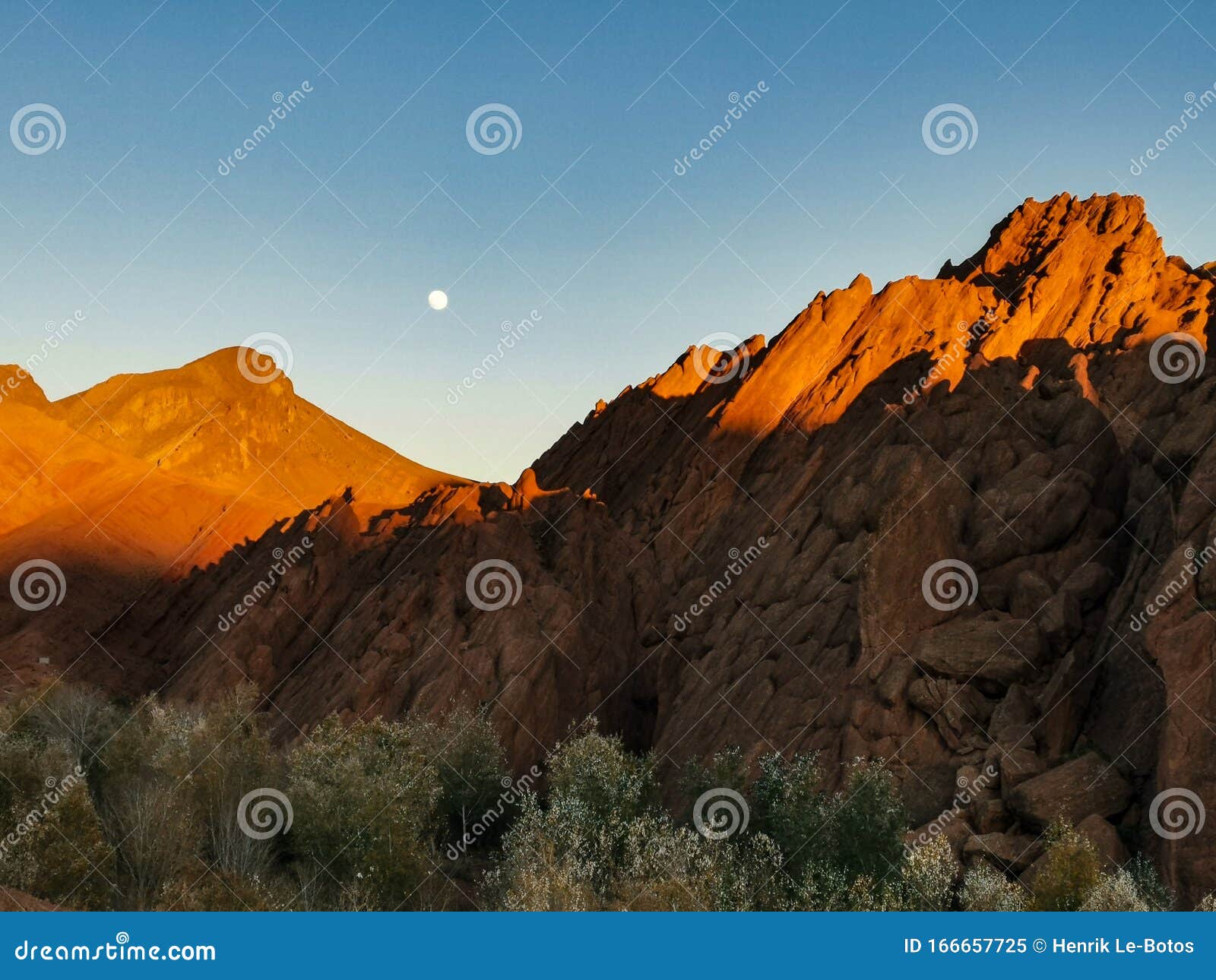 Sunset at the Atlas Mountains Stock Image - Image of sunset, mountain ...