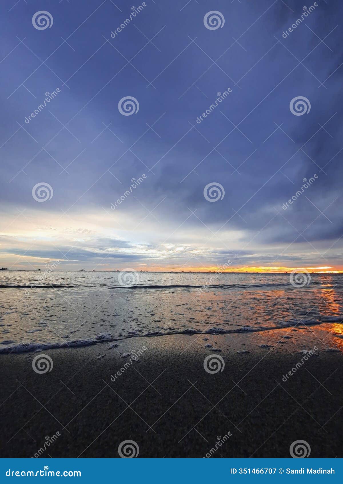 Sunset Atmosphere in the Afternoon on the Beach with an Extraordinary ...