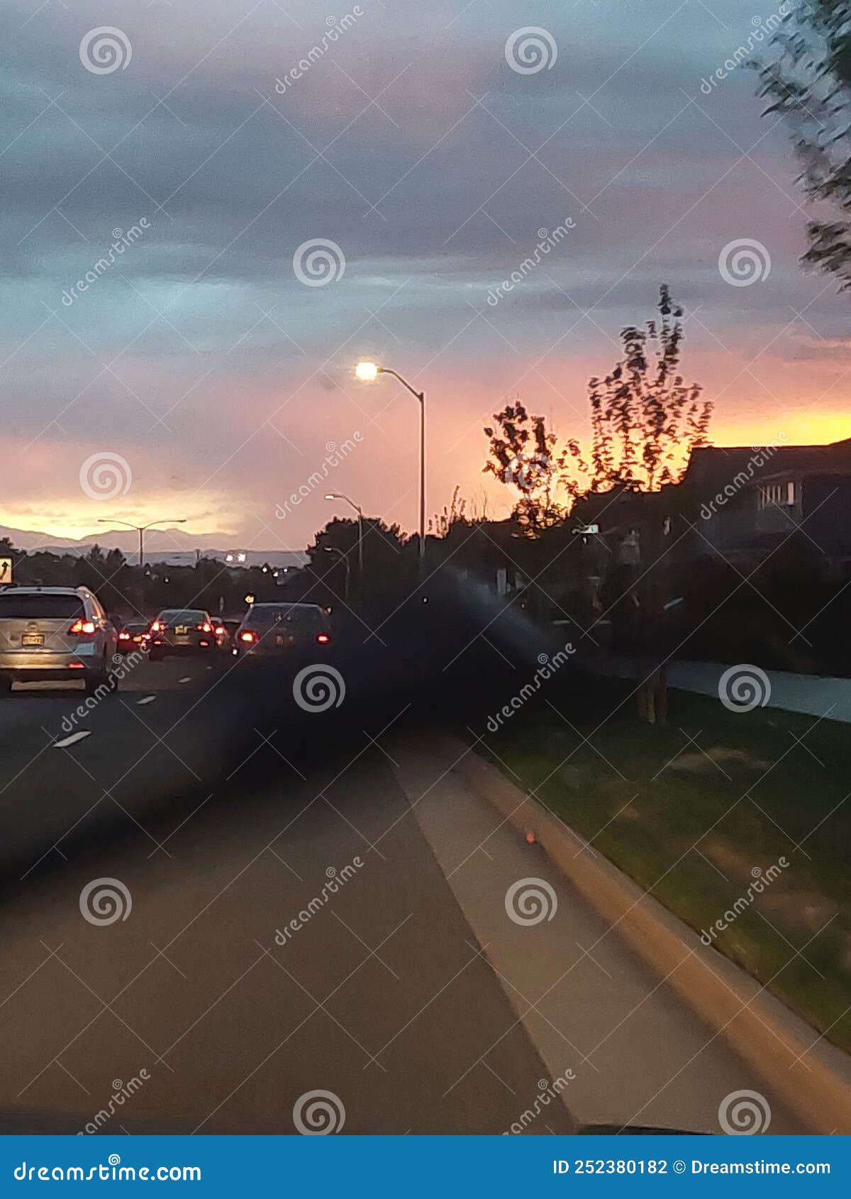 Sunset in Aurora Colorado stock photo. Image of sunset - 252380182