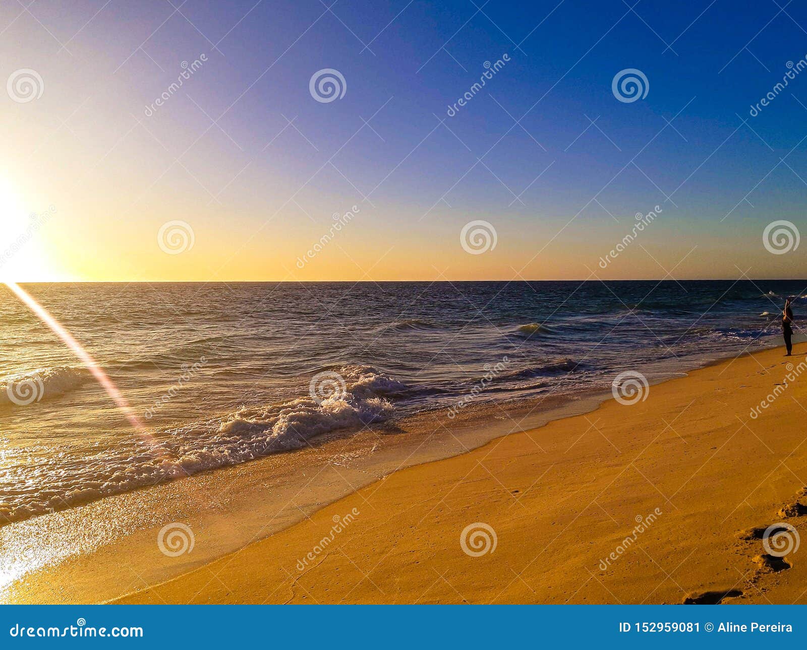 Sunset Australian Beach Perth Stock Image - Image of australia ...