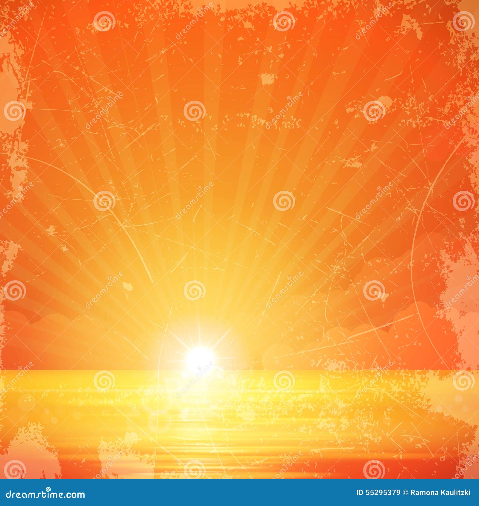 Sunset Background stock illustration. Illustration of seascape - 55295379
