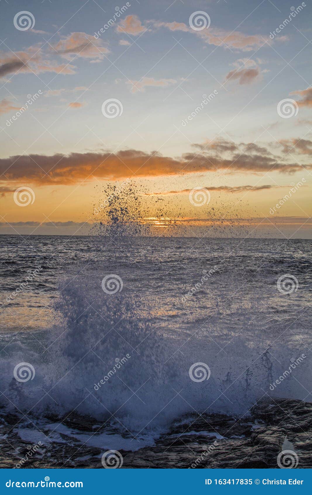 Sunset after a Bad Weather Day Stock Image - Image of landscape ...