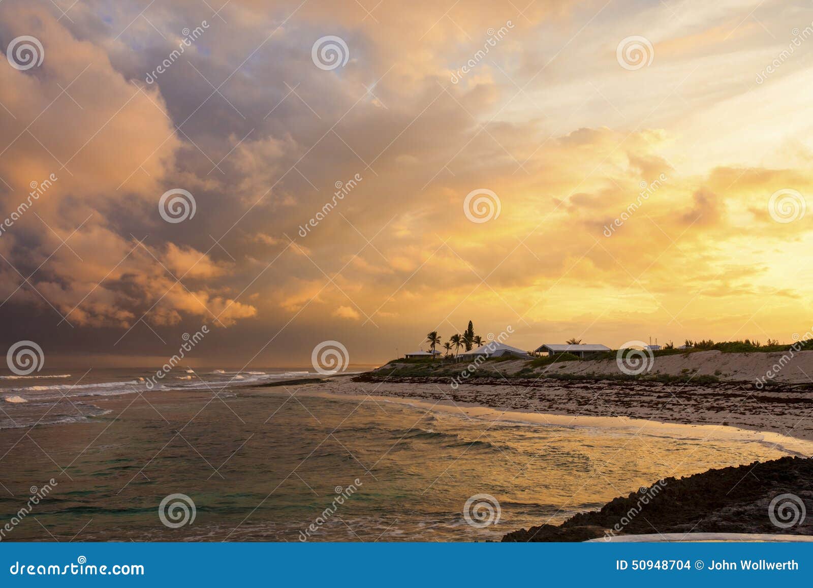 Sunset in the Bahamas stock photo. Image of resort, carribean - 50948704