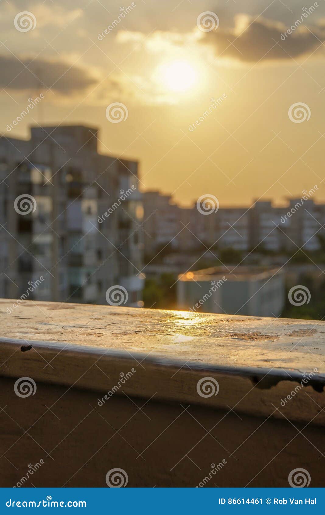 Sunset at a balcony stock image. Image of balcony, urban - 86614461