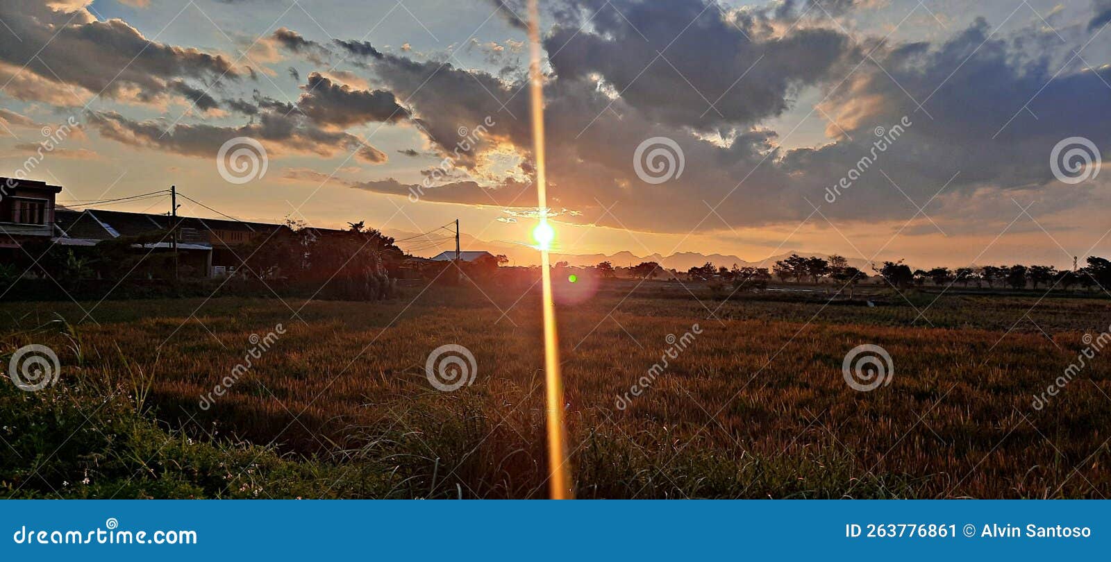 SUNSET BALEENDAH BANDUNG INDO Stock Image - Image of sunset, indonesia ...