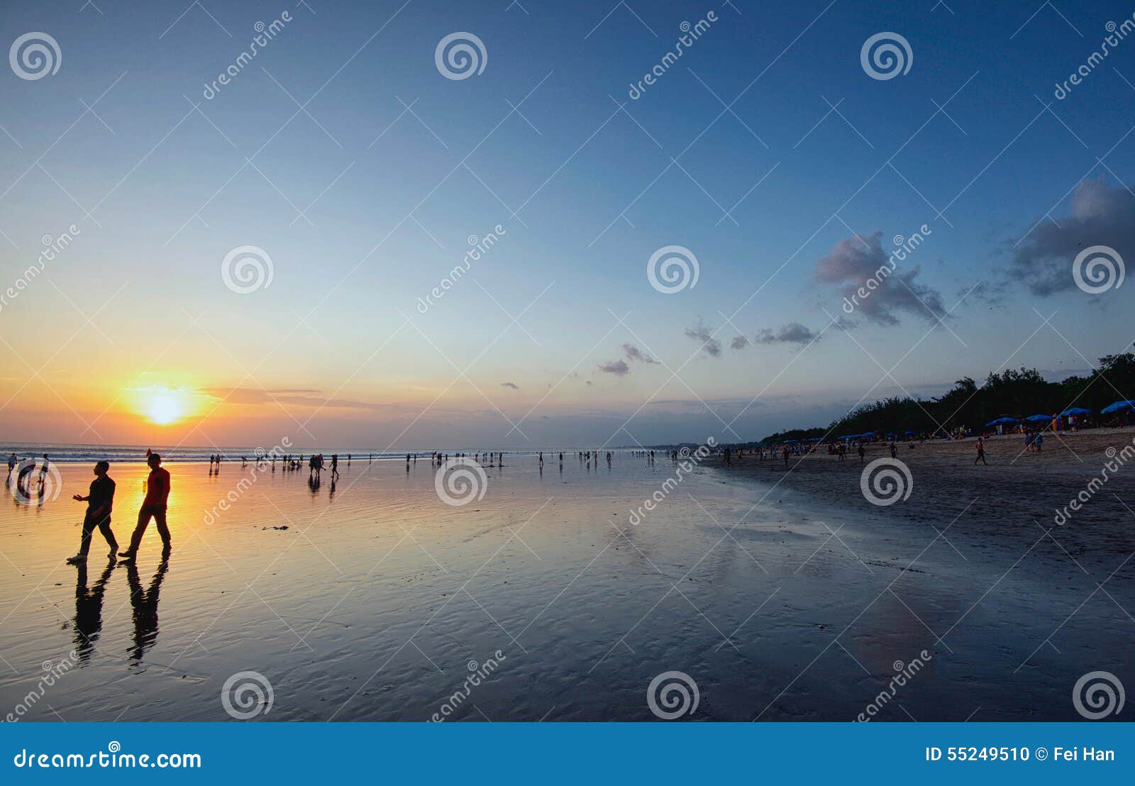 Sunset of Bali Island, Kuta Editorial Image - Image of back, boat: 55249510